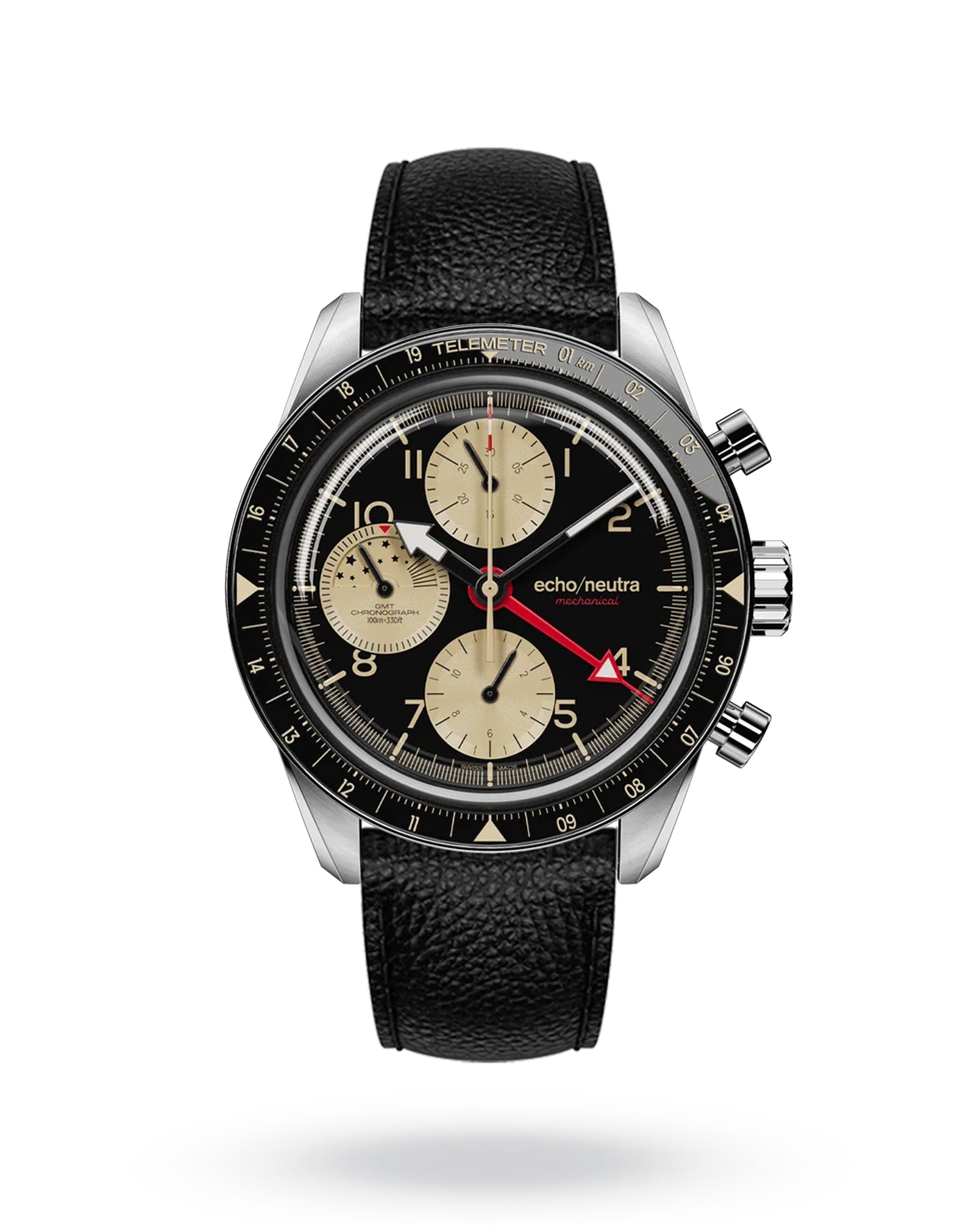 Echo Neutra 1956 Chrono GMT Black & Sand – WristRebels